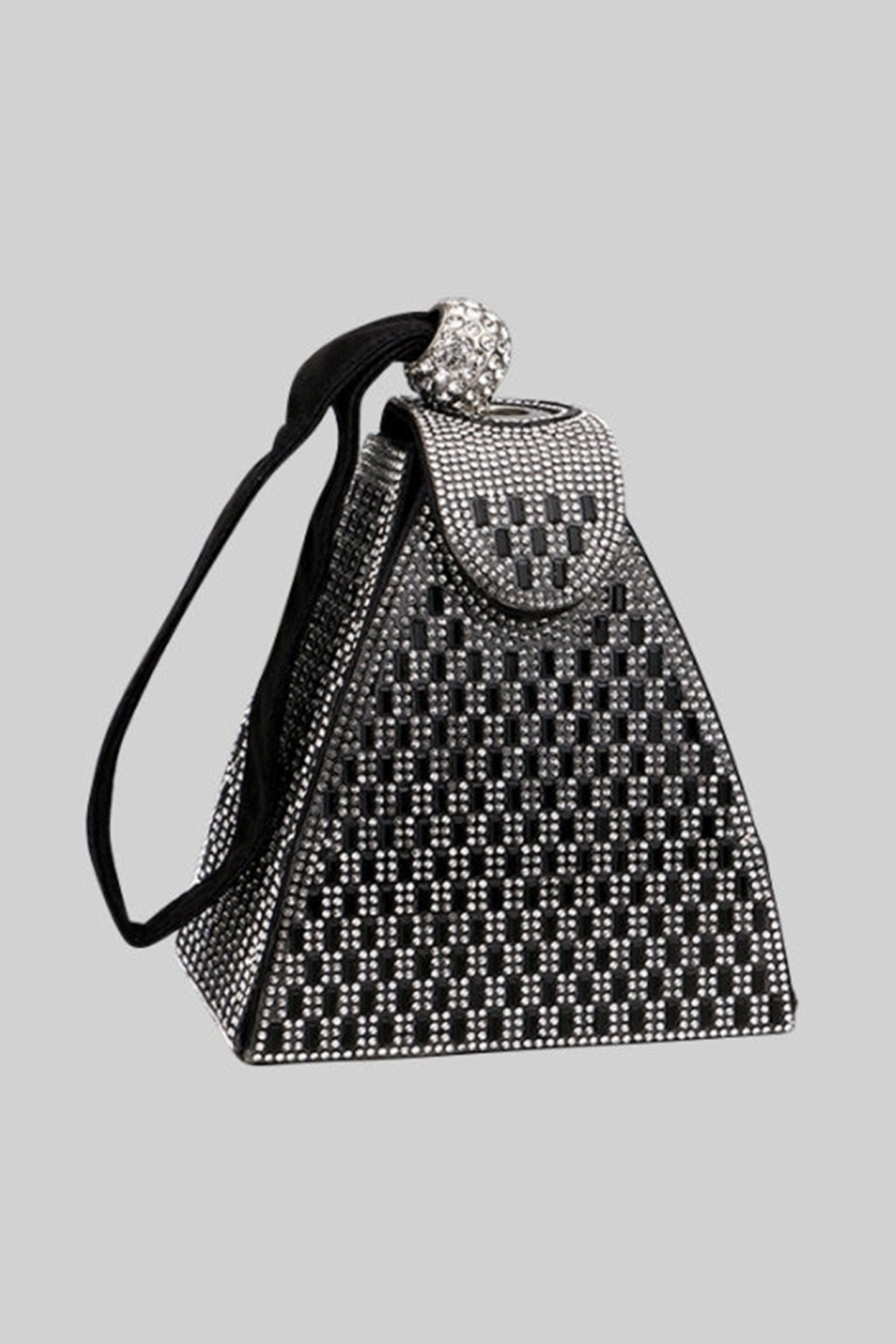 Rhinestone-embellished Pyramid Handbag – Classylooker