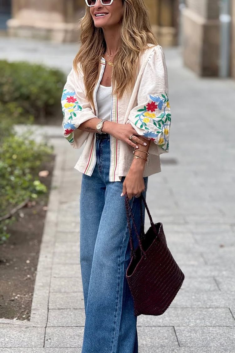 Embroidered Boho Jacket – Classylooker