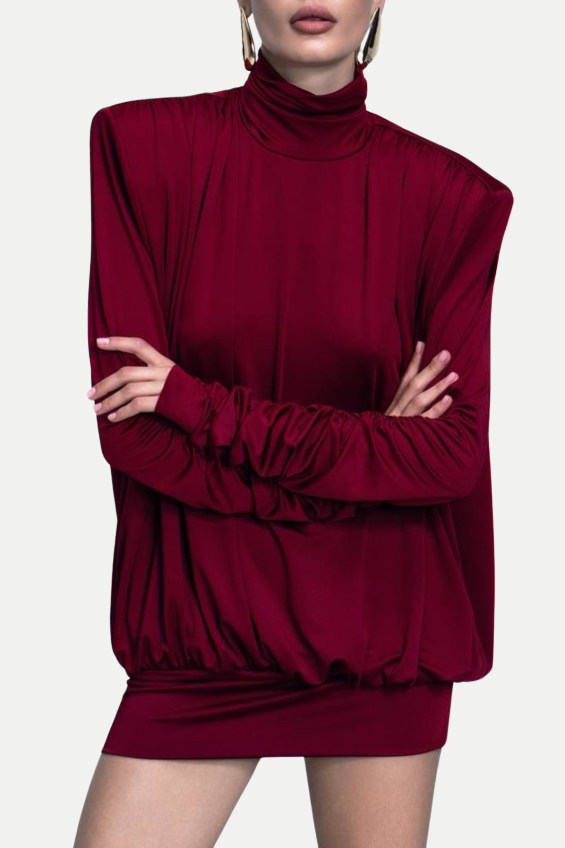 Alestair Backless Ruched Mini Dress - Red – Classylooker