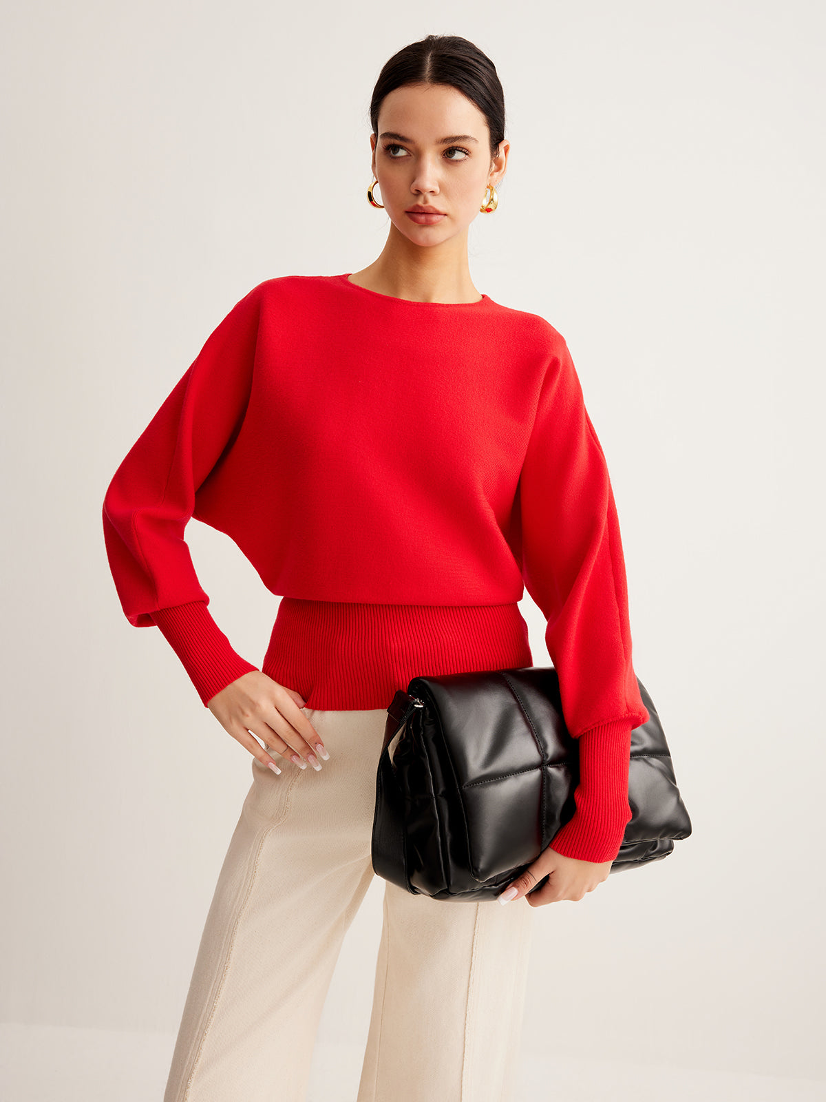 Leg-Of Mutton Cinched Sweater – Classylooker