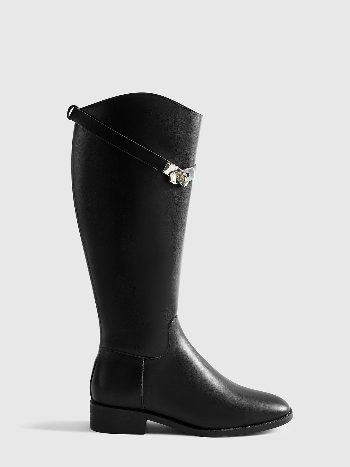 Belted Knee-High Knight Boots – Classylooker