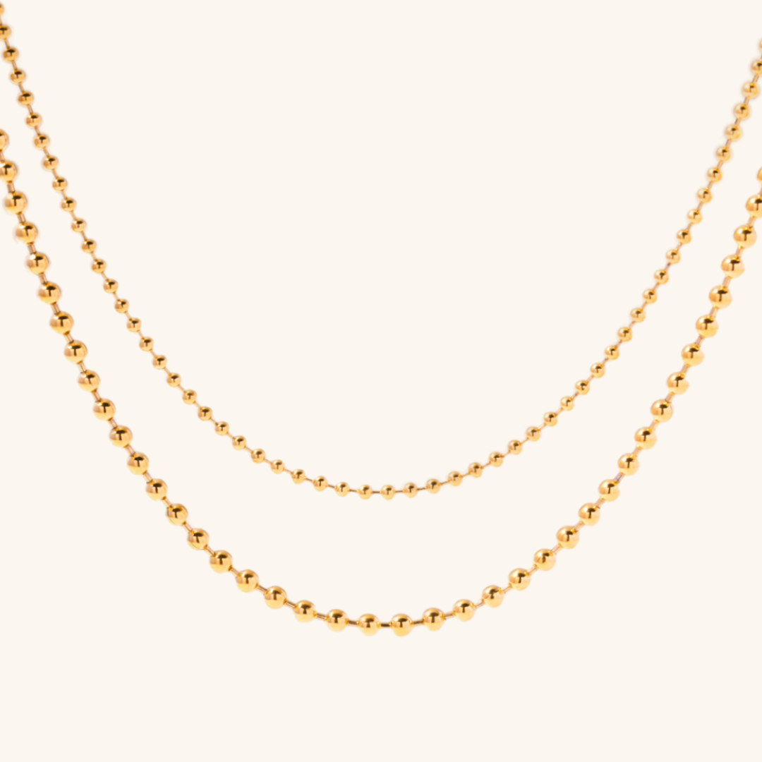 Bold Sphere - Layered Ball Chain Necklace – Classylooker