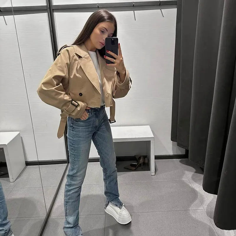 Cropped Trenchcoat – Classylooker