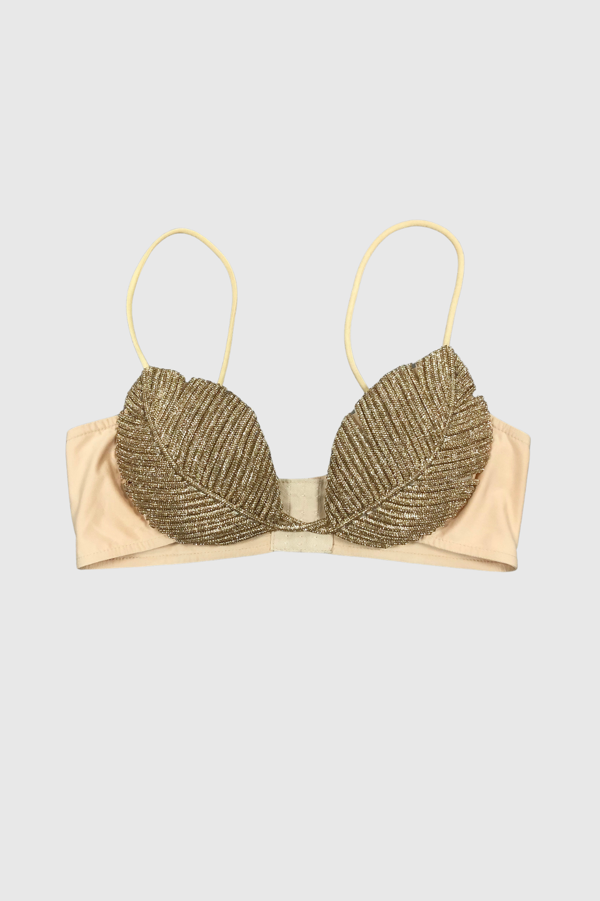 Jackia Leaf Crystal Bralette - Gold – Classylooker