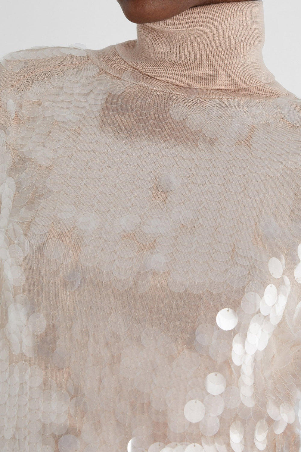 Odetia Sequin Turtleneck Knit Sweater – Classylooker
