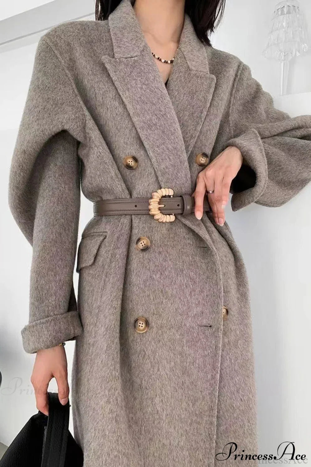 Double-Breasted Reversible Wool Long Oversized Overcoat – Classylooker