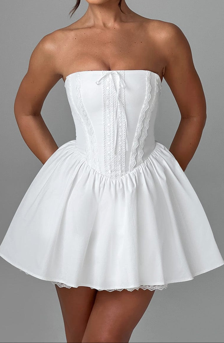 Aria Mini Dress - Ivory – Classylooker